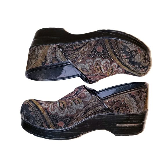 Dansko | Shoes | Dansko Vegan Velvet Paisley Clogs | Poshmark